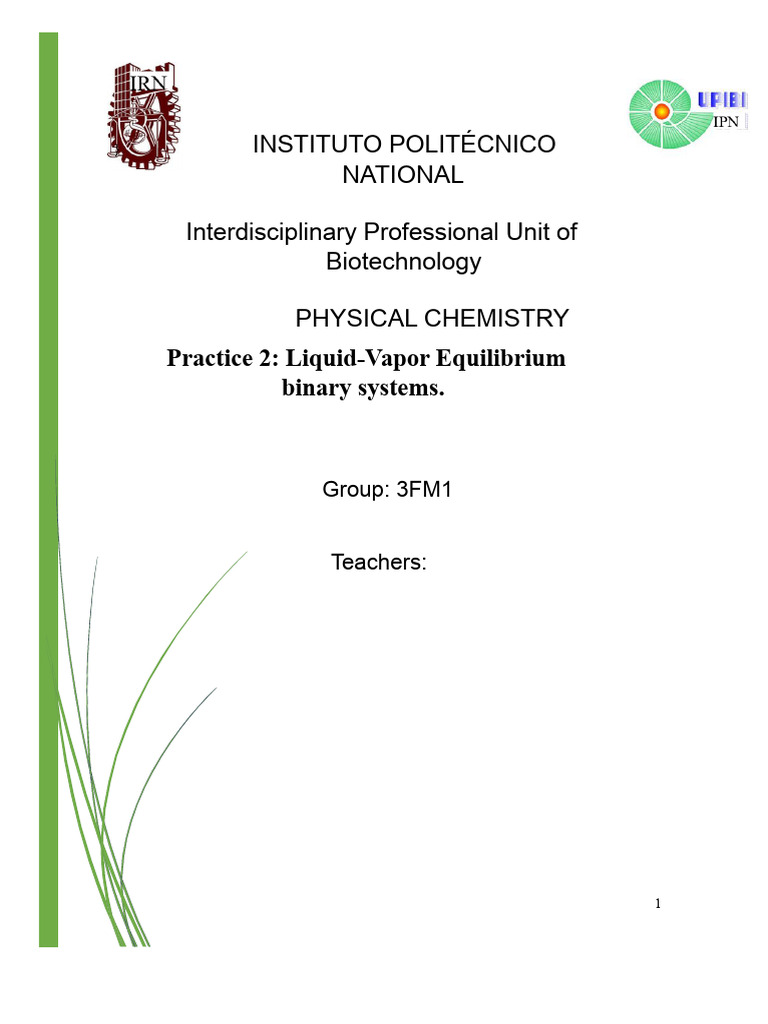 Liquid-vapor equilibrium in binary systems | PDF | Distillation | Scientific Phenomena