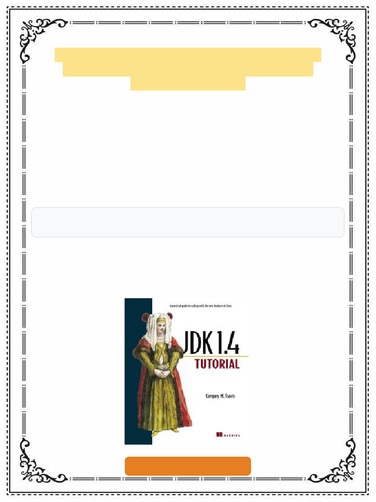 JDK 1 4 Tutorial 1 (no book cover) Edition Gregory Travis ebook ...