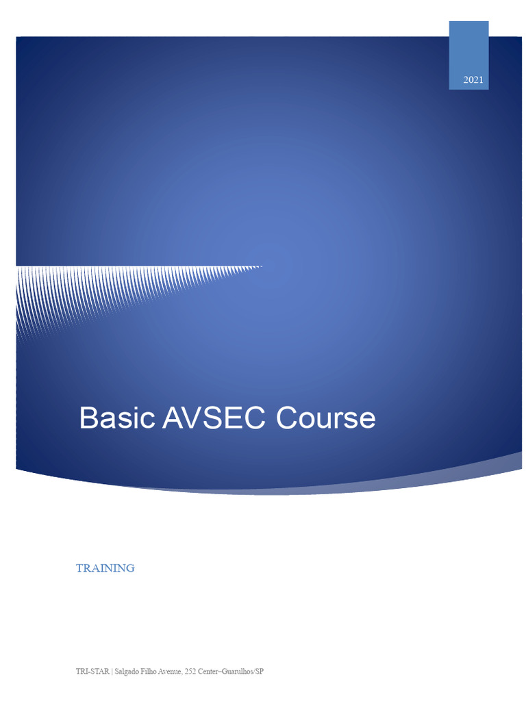 Basic AVSEC Course Overview 2021 | PDF | Airport Security