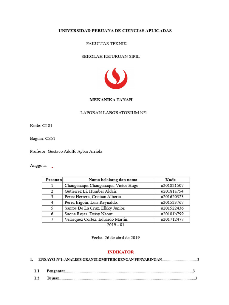 Analisis Granulometri Tanah Laboratorium | PDF