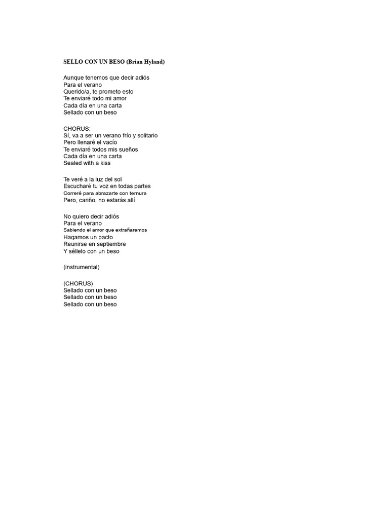 Sellado Con Un Beso | PDF