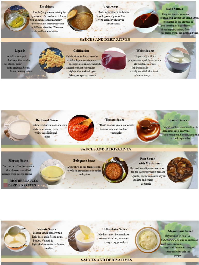 08 Mother Sauces and Derivatives | PDF | Sauce | Mayonnaise