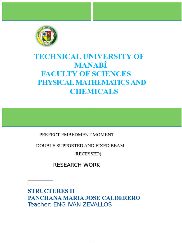 Moment of Perfect Fixity (Double Fixed Beam and Supported-Fixed) | PDF ...