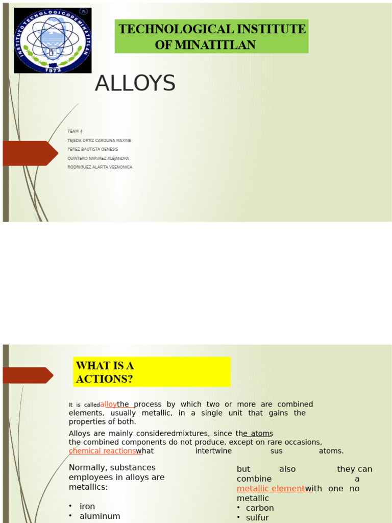 ALLOYS EXAMPLES | PDF | Alloy | Metals