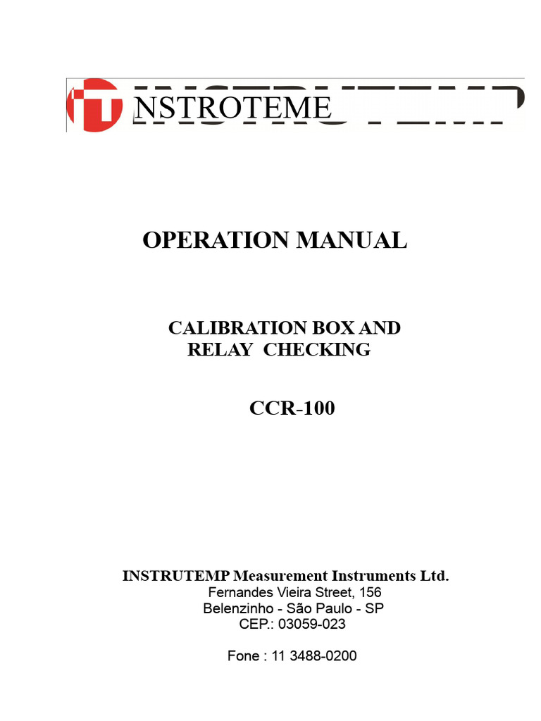 Rele Calibration Box Manual 100 | PDF | Relay | Amplifier