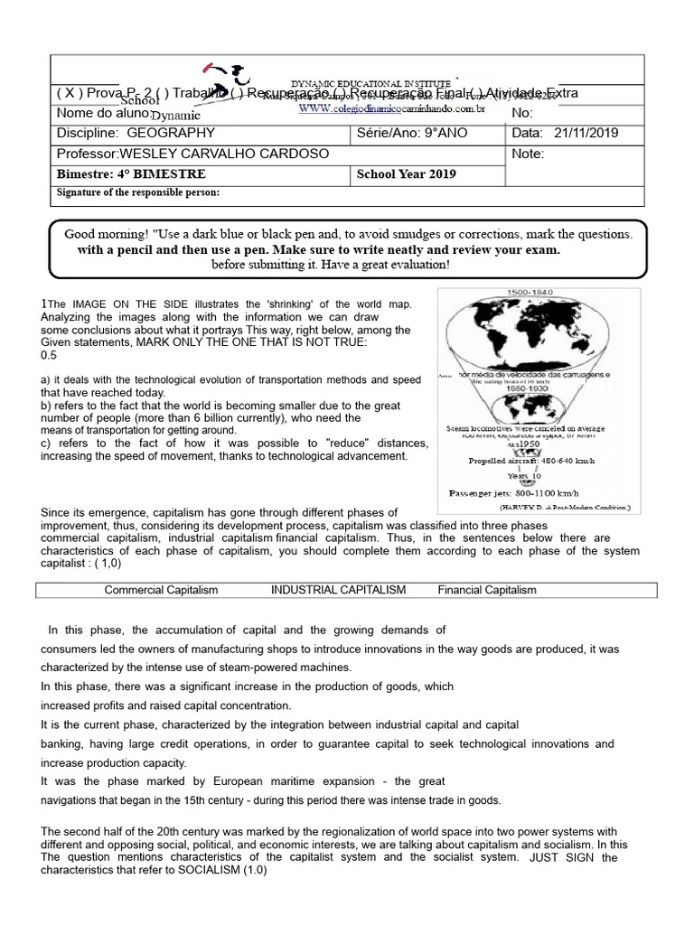P-2 Geography 9th grade - World Geopolitics - Globalization 4th Quarter ...
