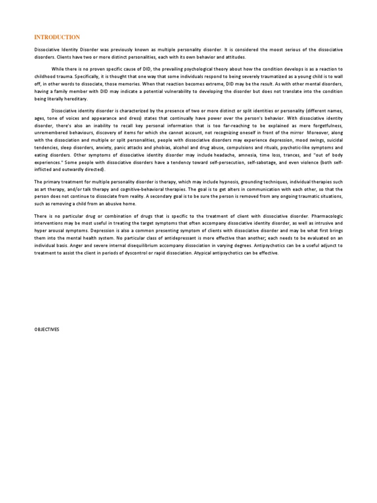 Sample Written Output Did | PDF | Olanzapine | Psychological Trauma