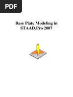 Base Plate Modeling in Staad Pro | PDF | Computing