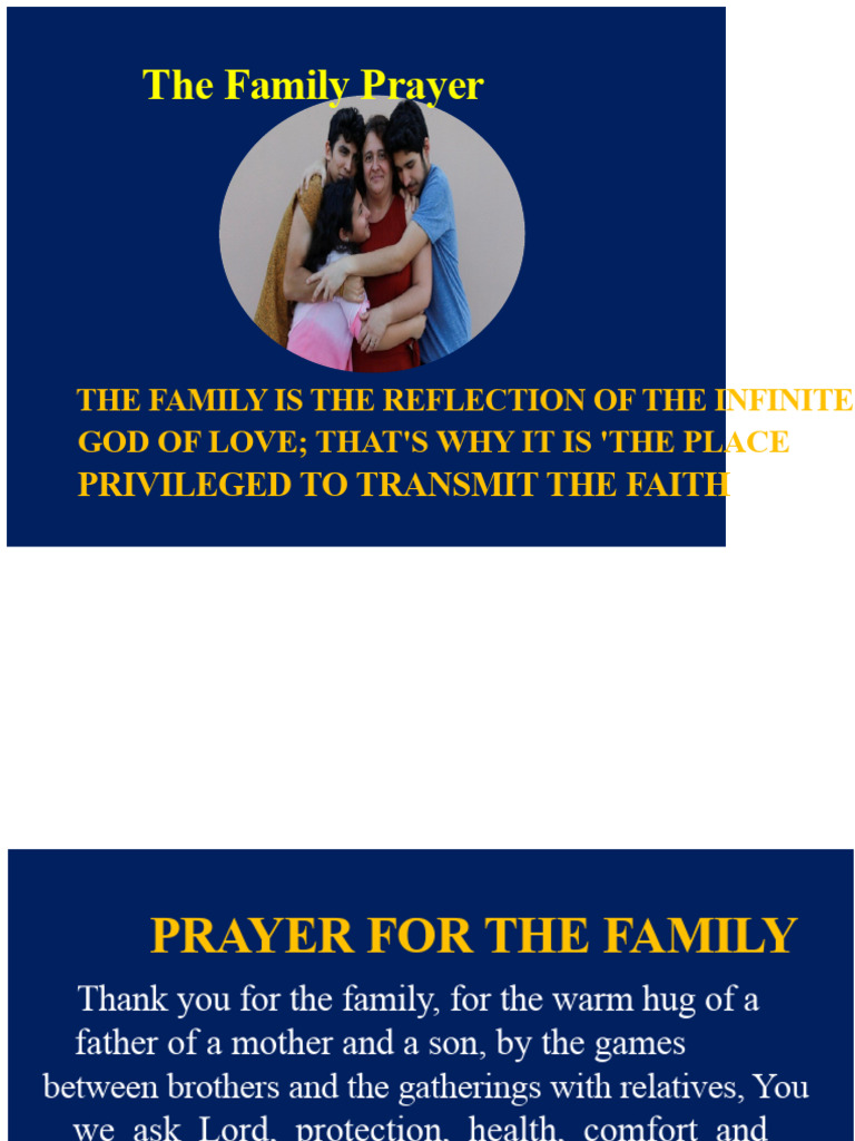 The Family Prayer (1) | PDF | Prayer | Jesus