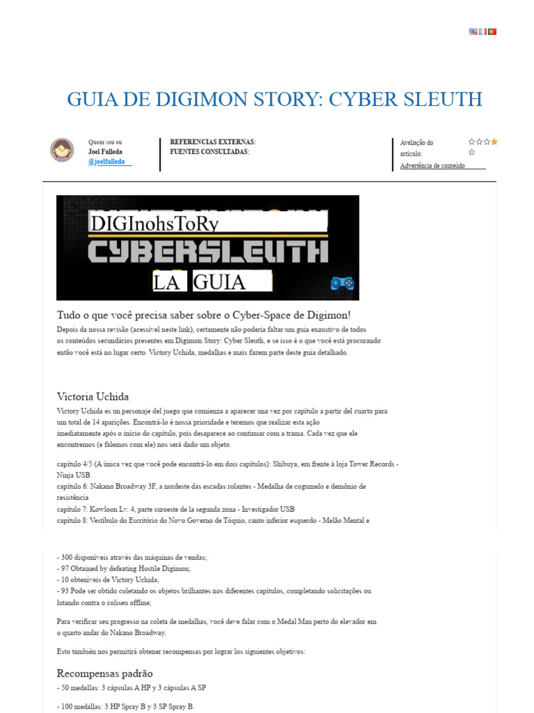 Guia Completo de Digimon Cyber Sleuth | PDF