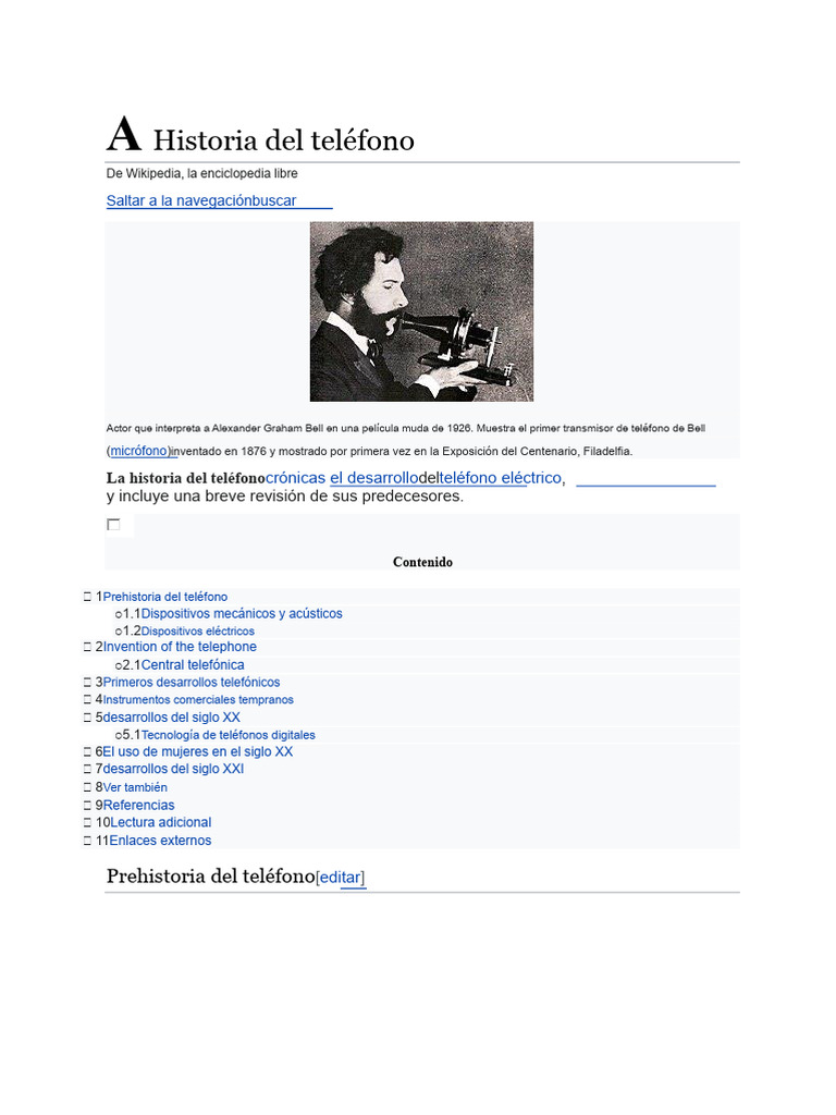 Historia del Teléfono: Orígenes y Evolución | PDF | Teléfono | Telegrafía