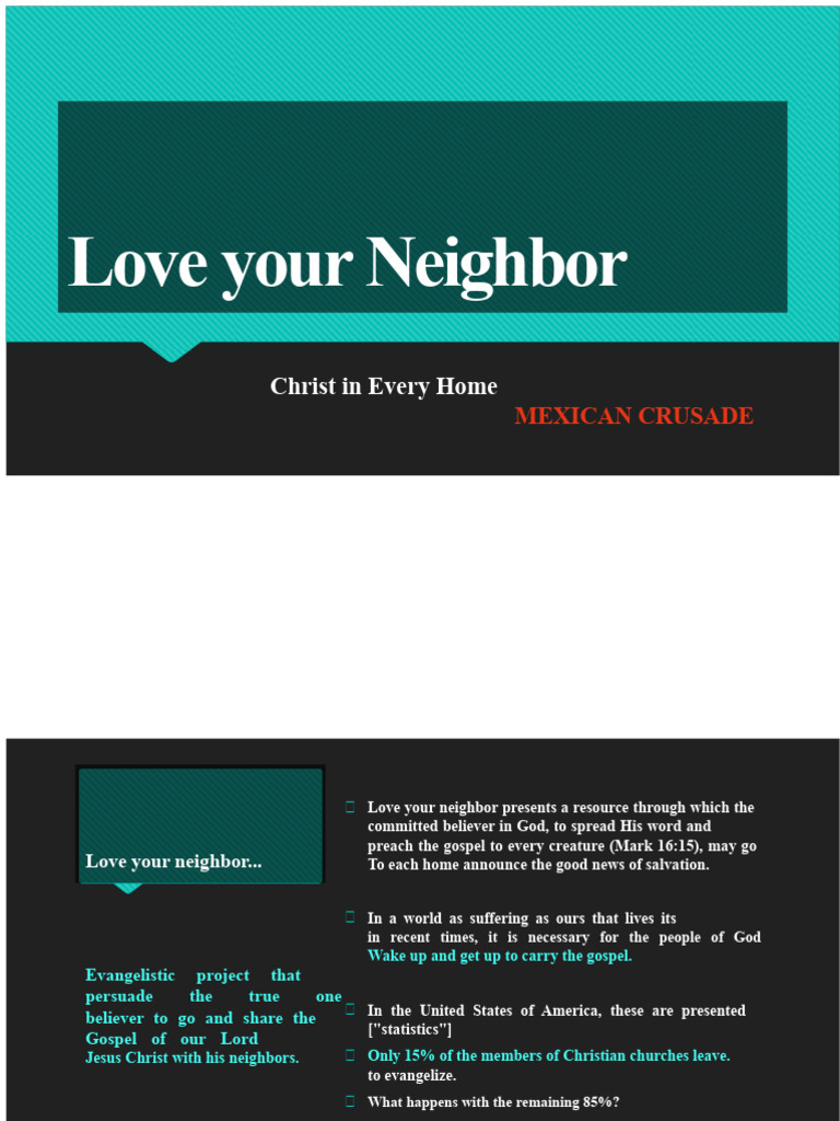 Love your neighbor | PDF | Jesus | Gospel Of Mark