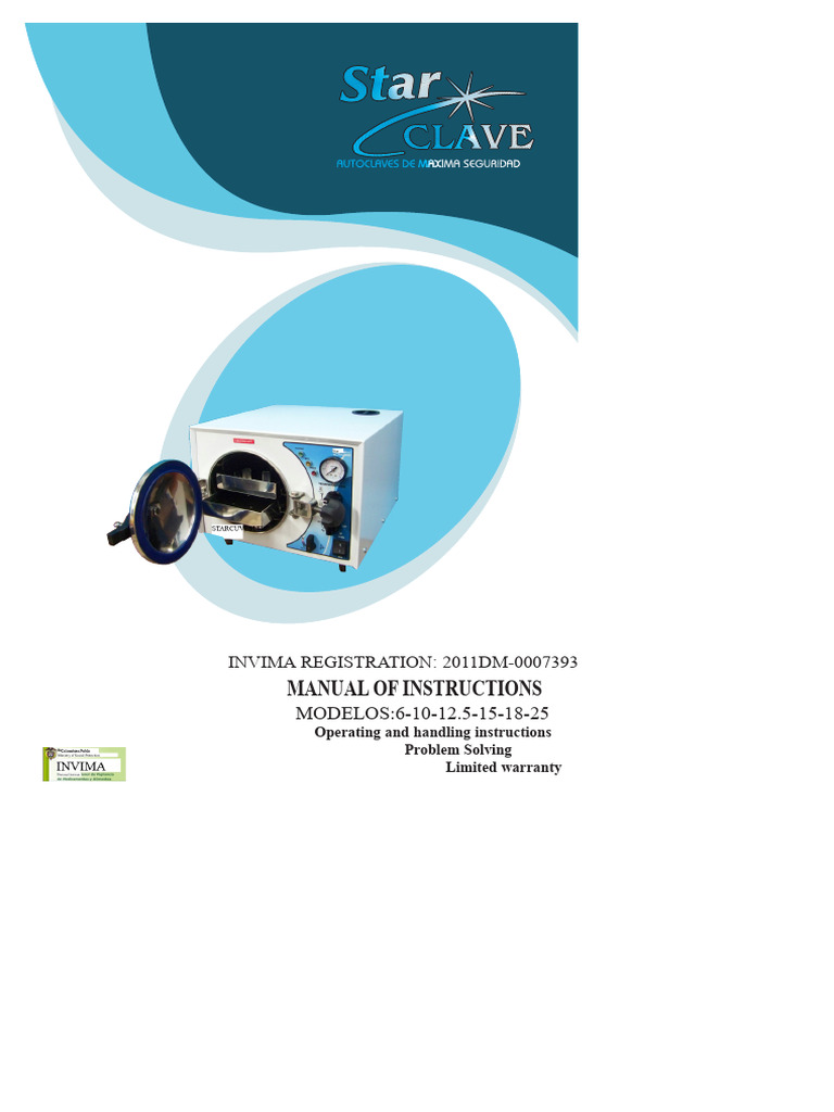 Autoclave - Starclave | PDF | Sterilization (Microbiology)