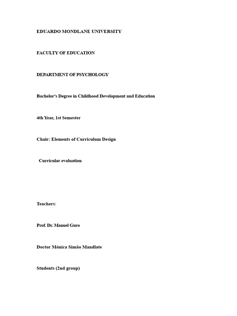 curricular assessment and implementation | PDF | Curriculum | Evaluation