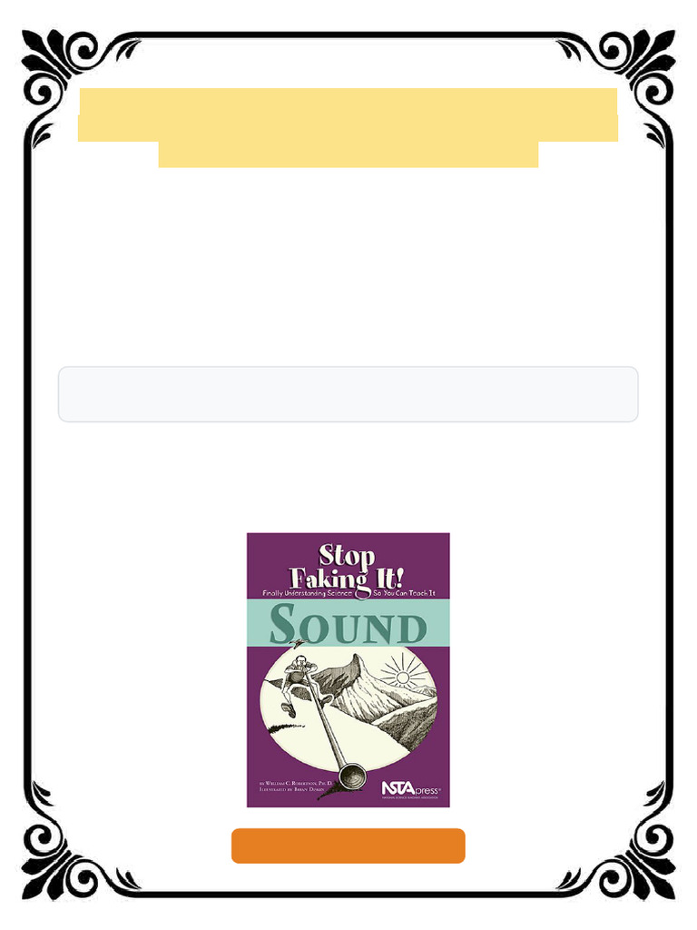 Sound Stop Faking It Finally Understanding Science So You Can Teach It ...