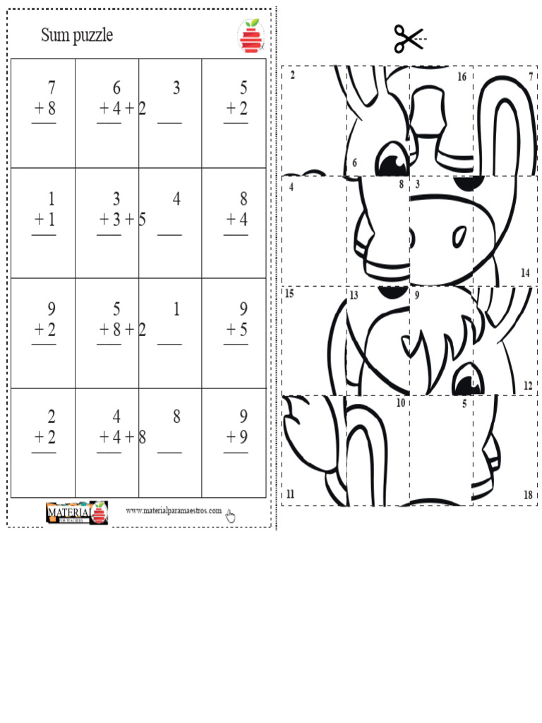 Sum Puzzle Solutions and Strategies | PDF | Recreational Mathematics ...
