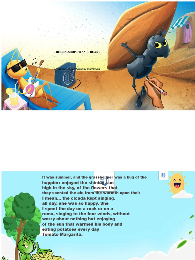 The Grasshopper and the Ant Fable | PDF