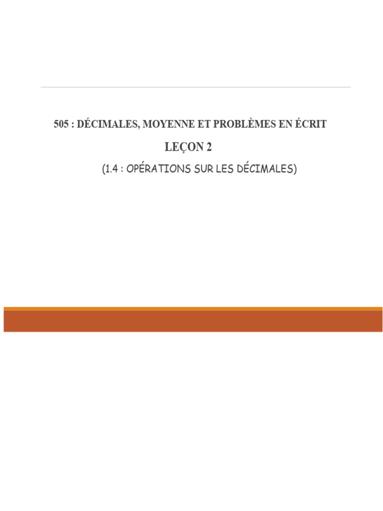 Opérations sur les décimales : Guide complet | PDF | Division ...