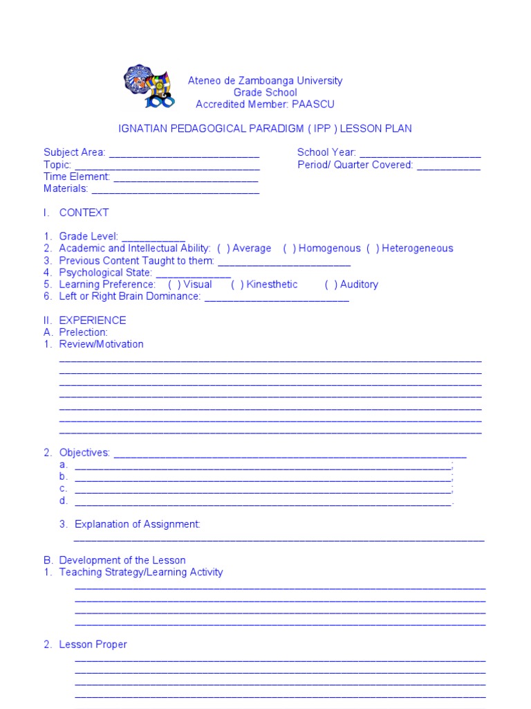 Lesson Plan Pattern.. | PDF