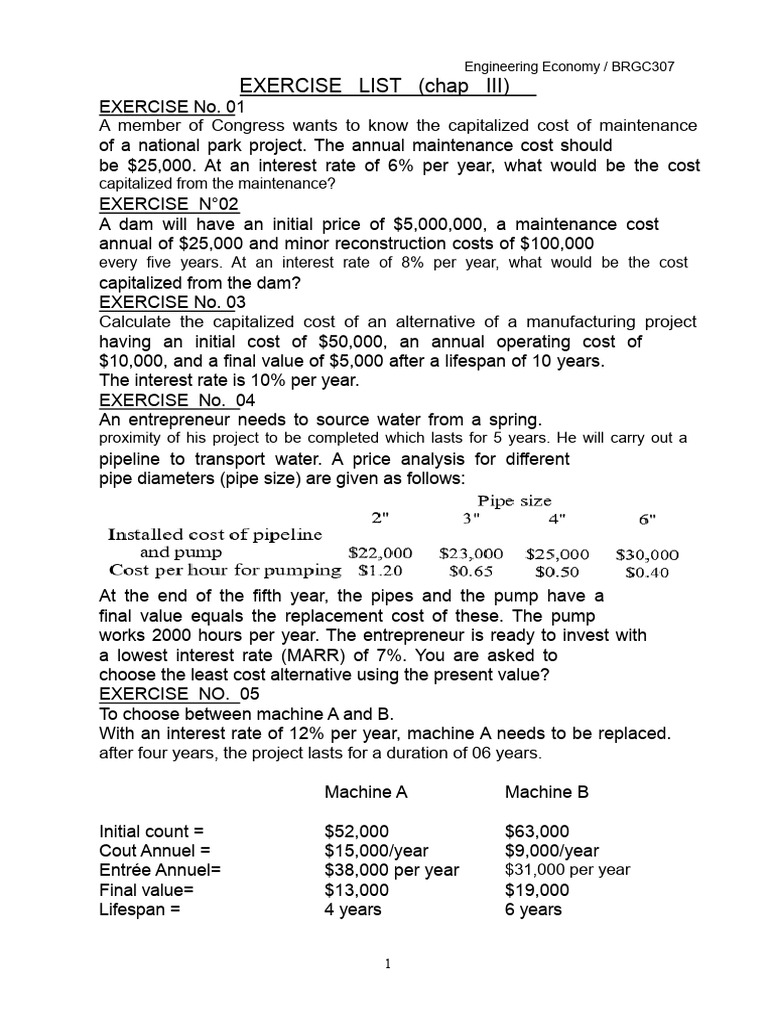 Corrected Exercises Chapter 3 | PDF | Interest | Present Value