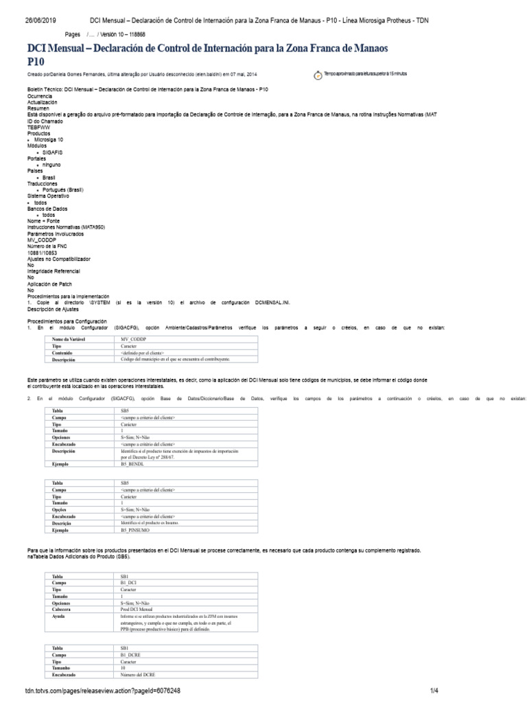 DCI Mensual – Declaración de Control de Internación Para la Zona Franca ...