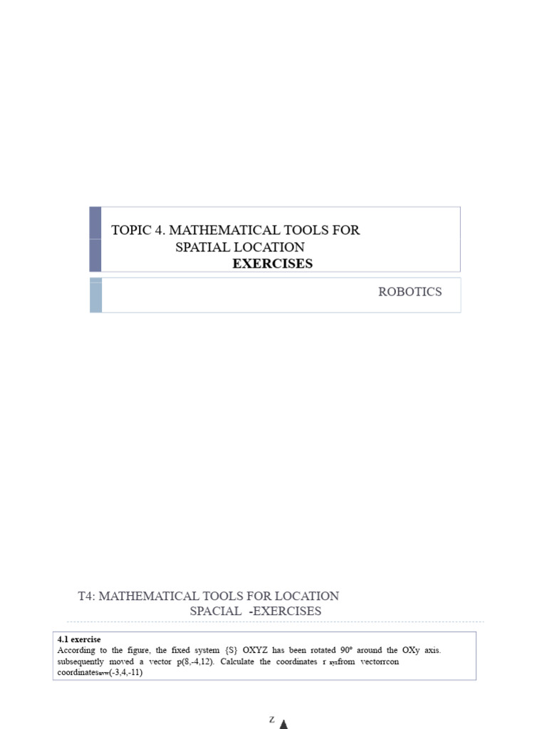 TOPIC 4 Mathematical tools for localization Exercises Solution_OCW ...