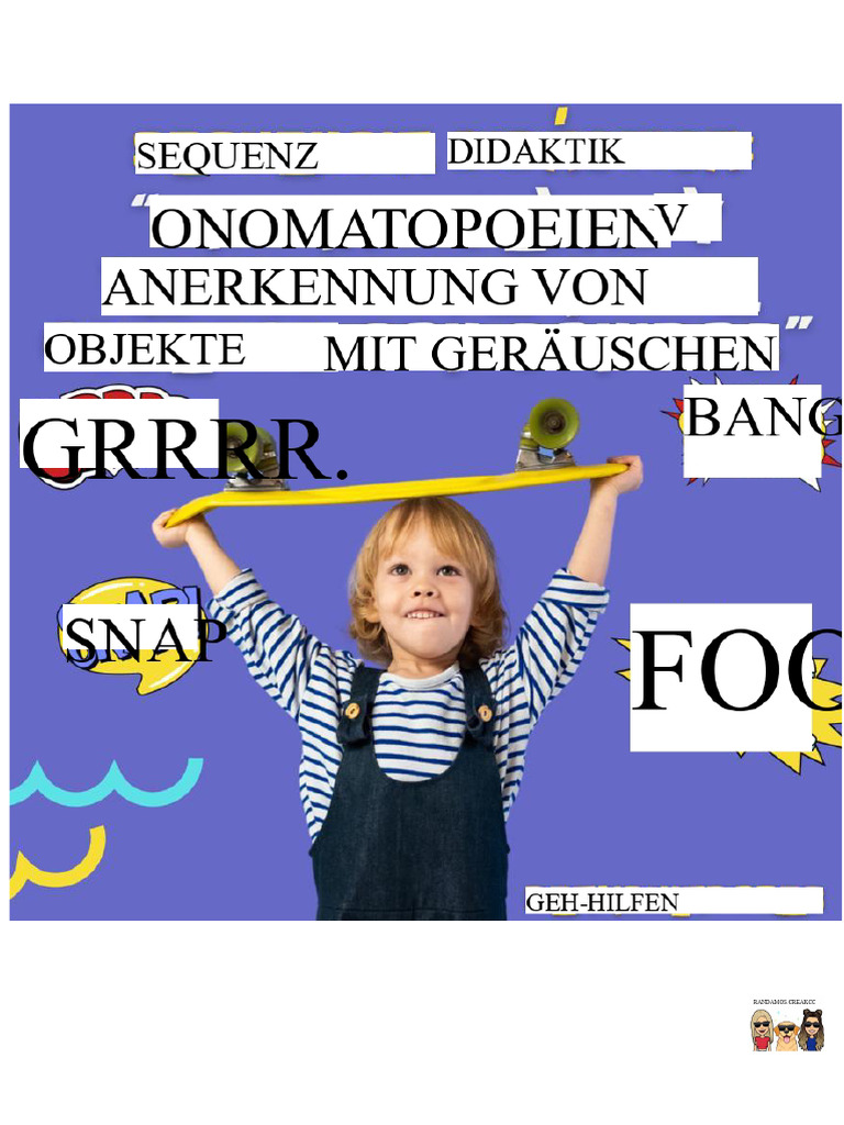 Didaktische Sequenzen. Onomatopöien und Objekterkennung mit Geräuschen. Gehhilfen | PDF