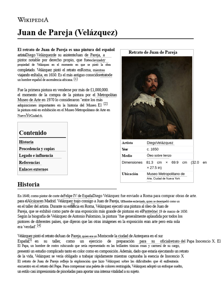 Juan de Pareja (Versión en Español) | PDF | Las artes | Pinturas