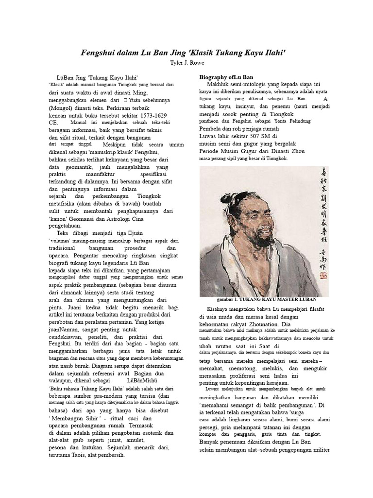 Fengshui dalam Lü Ban Jing Klasik Tiongkok | PDF
