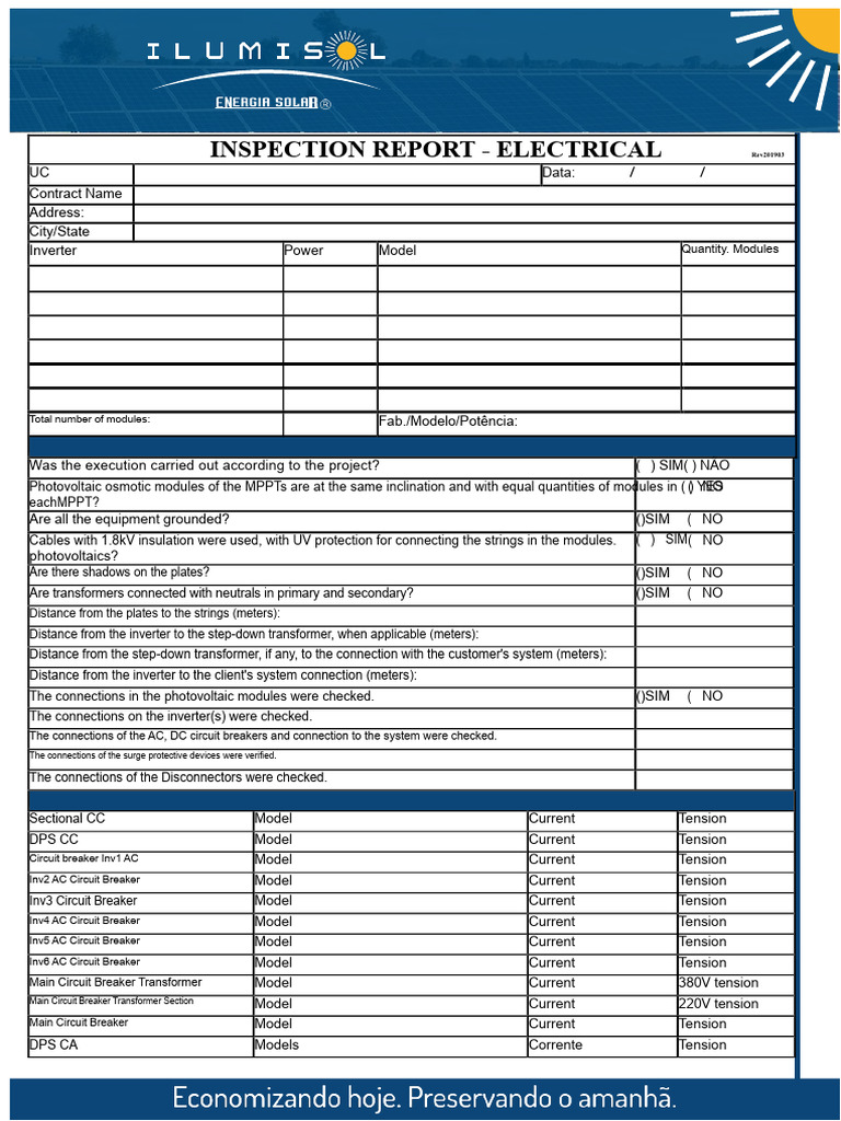 03 Electrical Inspection Report | PDF | Power Inverter | Photovoltaic ...