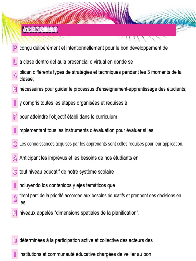 Stratégies de planification pédagogique efficace | PDF