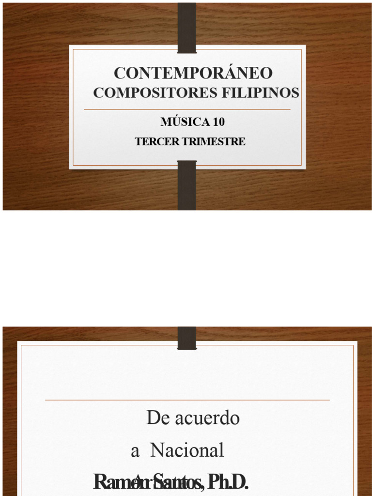 Compositores Filipinos Contemporáneos | PDF | Musica romantica ...