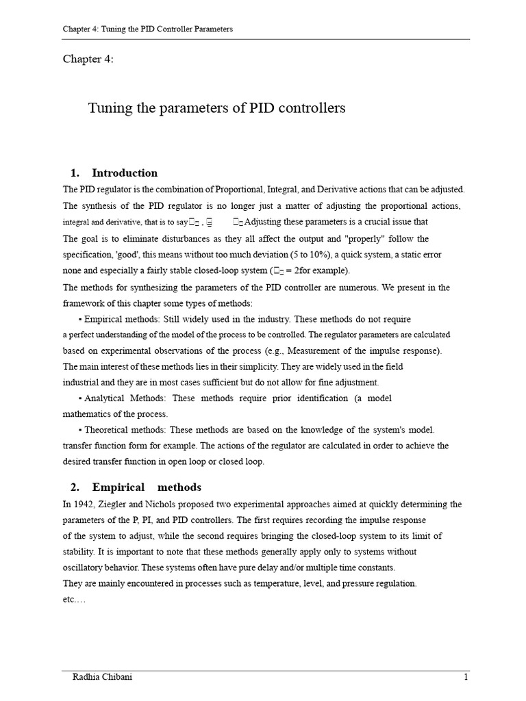 PID Controller Parameter Tuning Guide | PDF | Control Theory | Applied ...