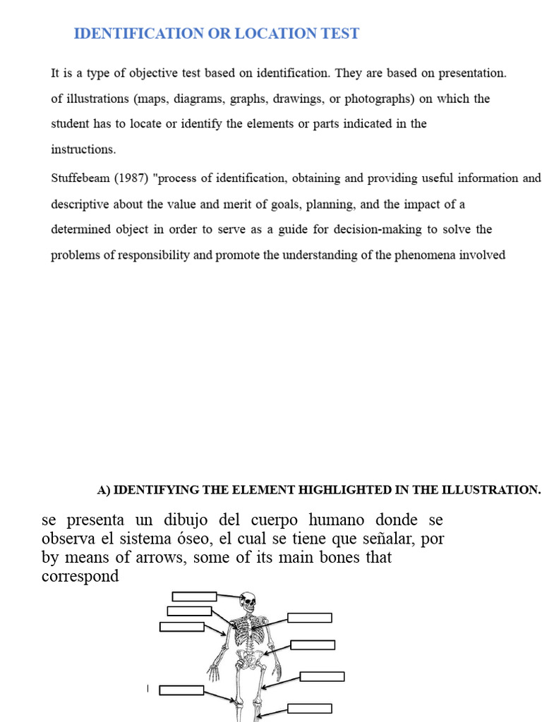 IDENTIFICATION OR LOCATION TEST | PDF | Learning | Knowledge