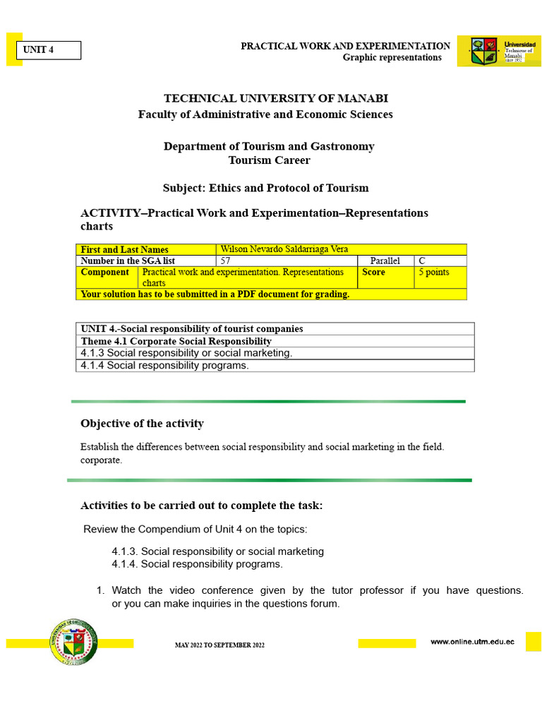 Task 9 Practice and Experimentation Component Unit 4 | PDF | Corporate ...