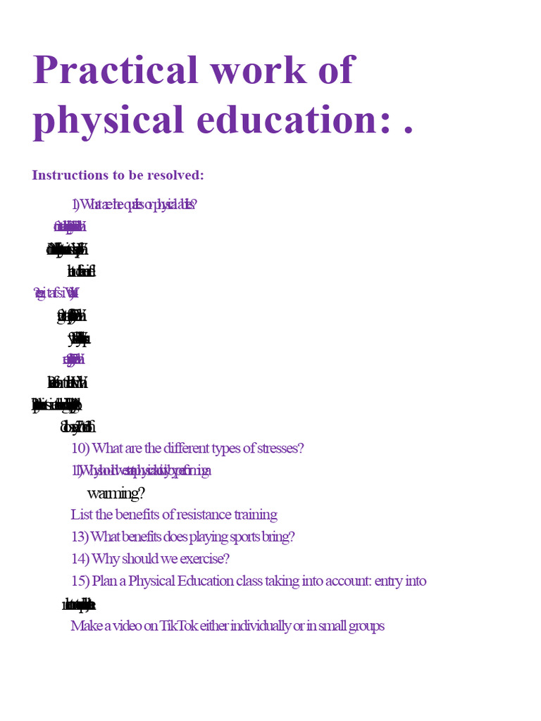 Physical Education Practical Work.pdf | PDF | Metabolic Pathway