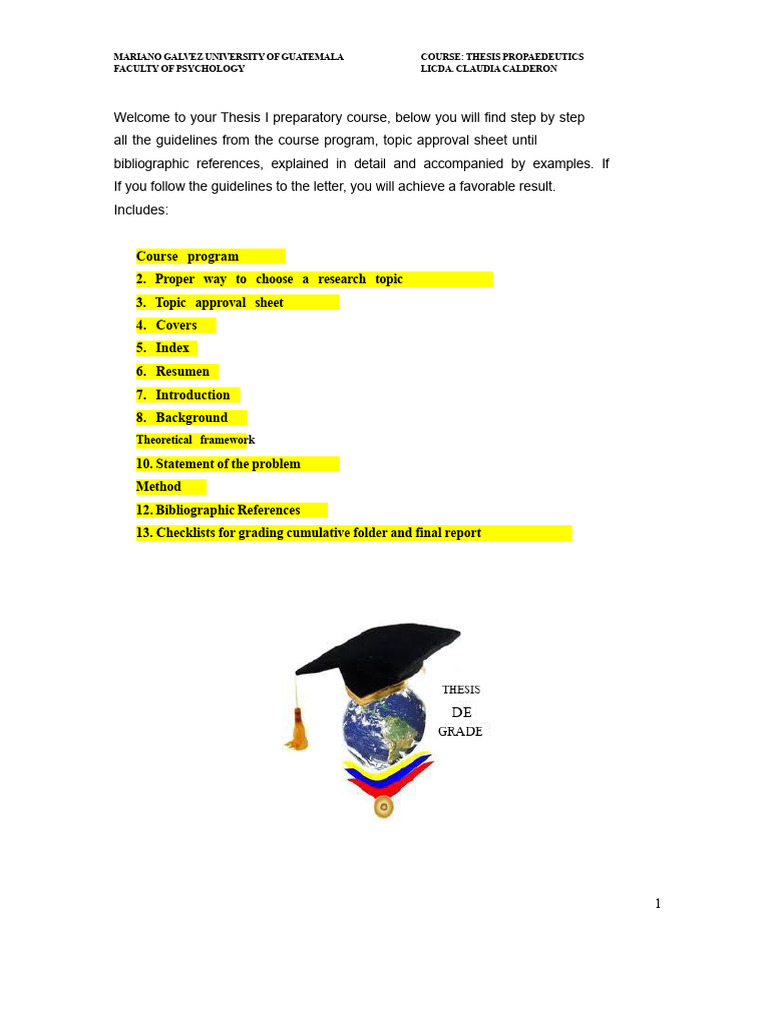 Complete Thesis Propaedeutics for Teachers Course i(1)(2) | PDF ...