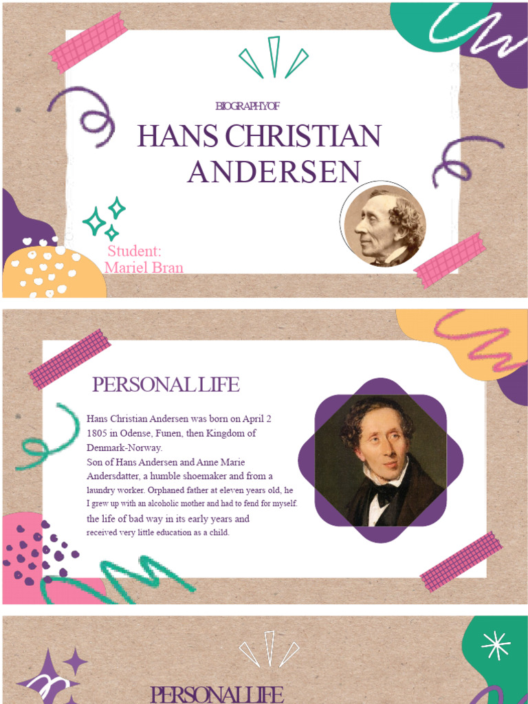 Biography of Christian Hans Andersen | PDF