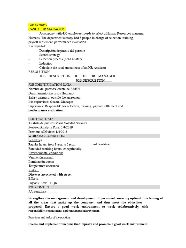 case 1 manager (1) | PDF | Recruitment | Performance Appraisal