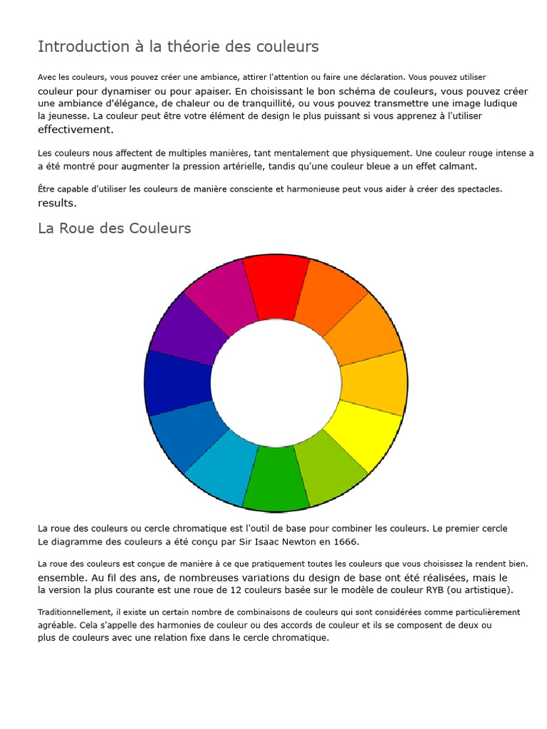 Introduction à la théorie des couleurs | PDF | Couleur | Vue