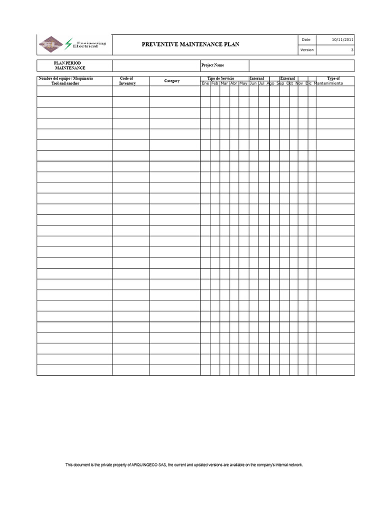 Preventive Maintenance Plan Overview | PDF