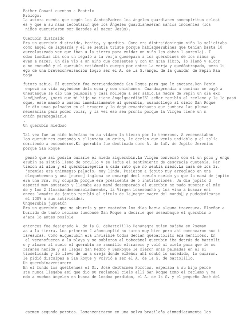 Resumen de Cuentos A Beatriz | PDF | Ocio