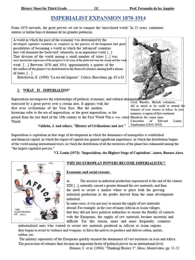 Understanding Imperialism 1870-1914 | PDF | Imperialism | Capitalism