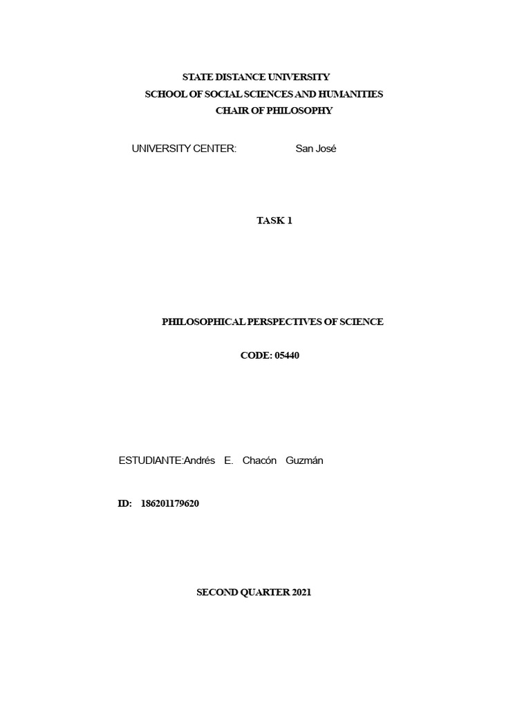 AndresChacon-Task1-Philosophical Perspectives of Science | PDF ...