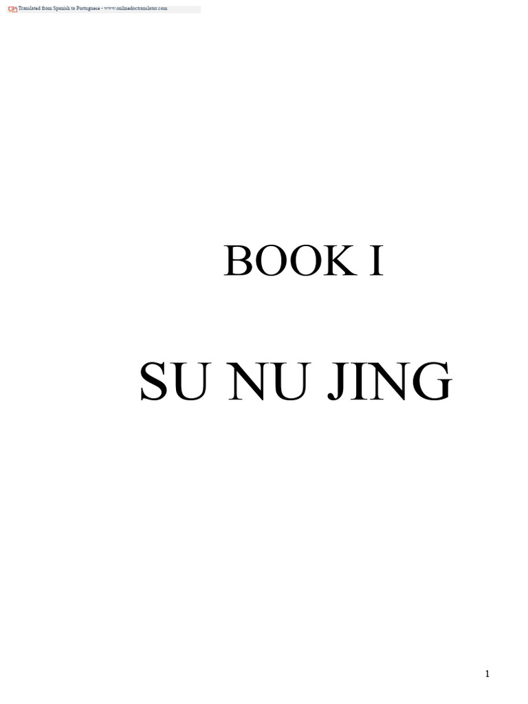 Book in Su Nu Jing - Es.pt | PDF | Ejaculation | Yin And Yang