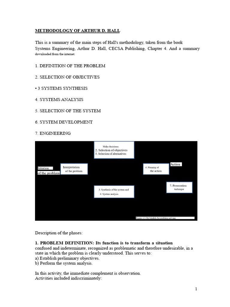 Arthur D. Hall's methodology | PDF | System | Methodology