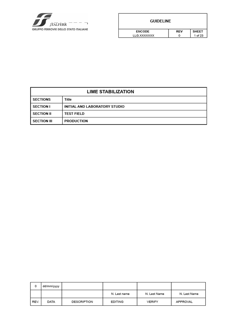 Lime Stabilization Guidelines | PDF | Ph | Soil