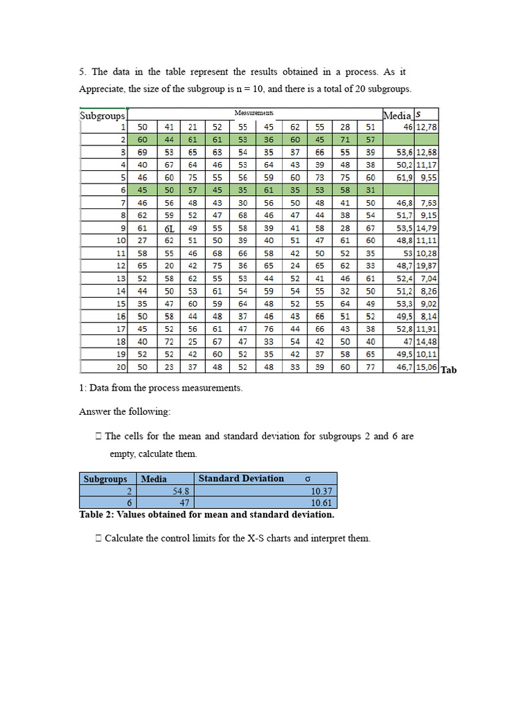 Exercise 5 | PDF | Standard Deviation | Applied Mathematics