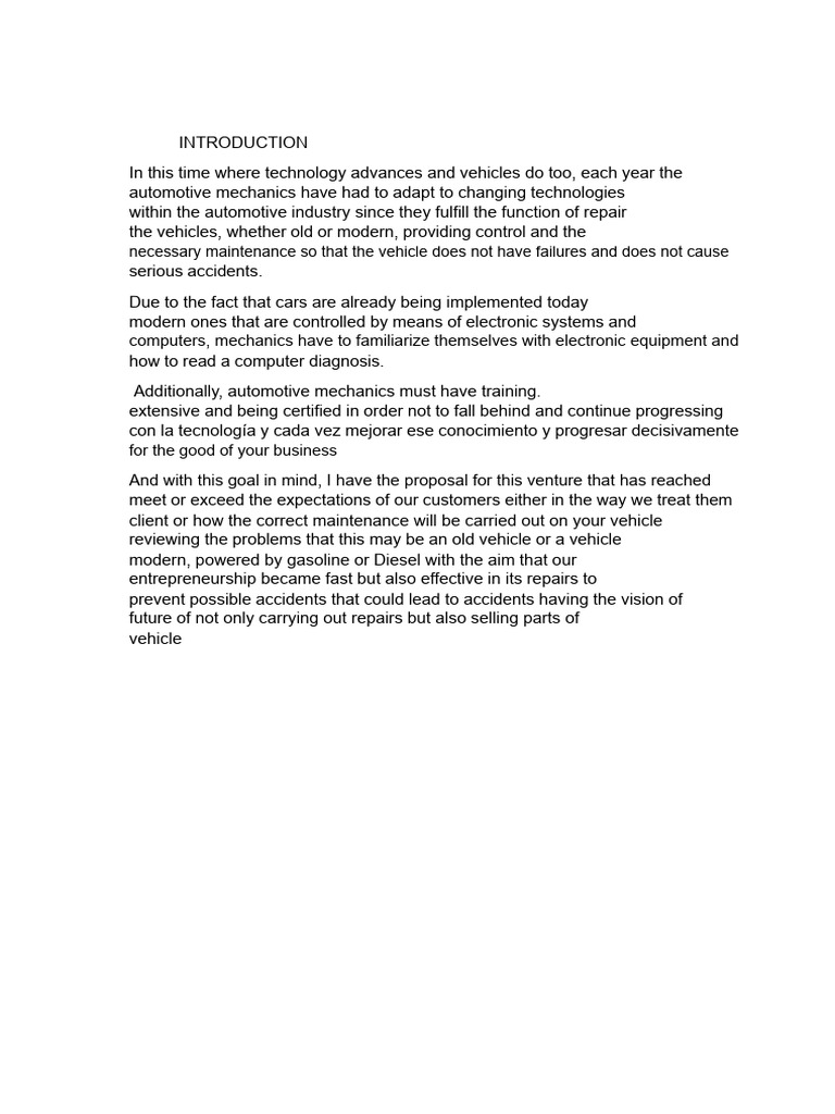 Automotive Repair Business Plan | PDF | Auto Mechanic