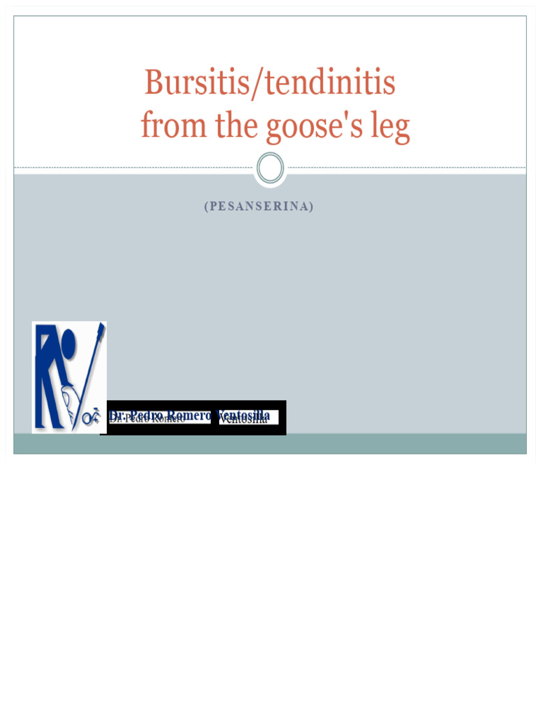 08. Tendinitis of the Goose's Foot PRV | PDF | Human Leg | Knee